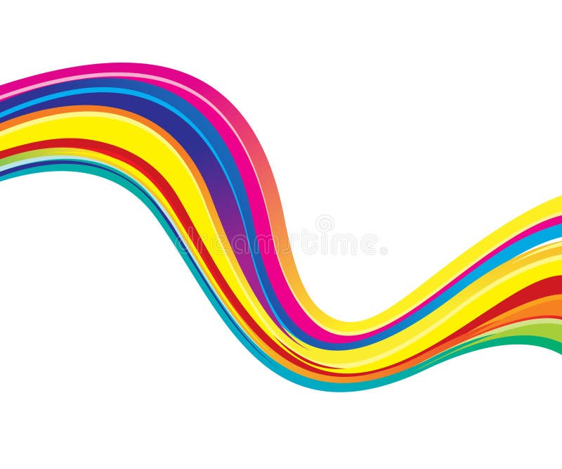 Artistic Creative Detailed Rainbow Wave Stock Vector - Illustration of ...