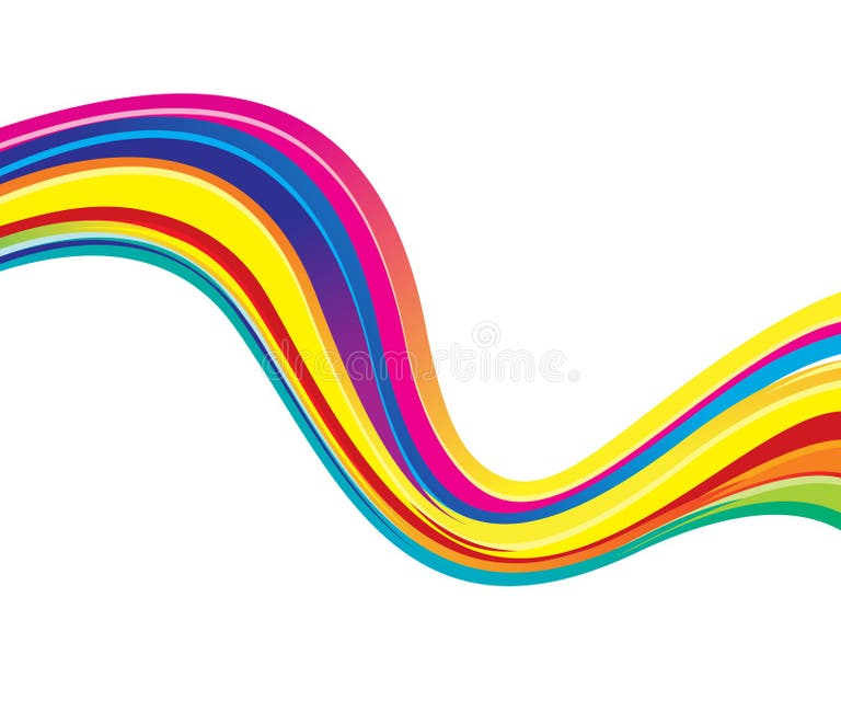Artistic Creative Detailed Rainbow Wave Stock Vector - Illustration of ...