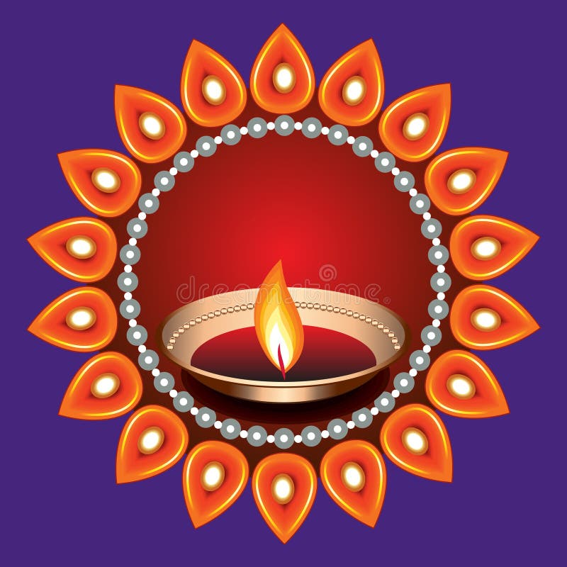 Artistic Creative Golden Yellow Deepak Stock Vector - Illustration of ...