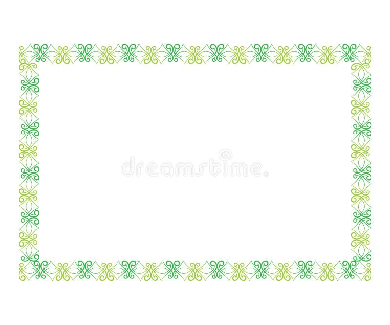 Artistic Creative Green Border Stock Vector - Illustration of modern ...