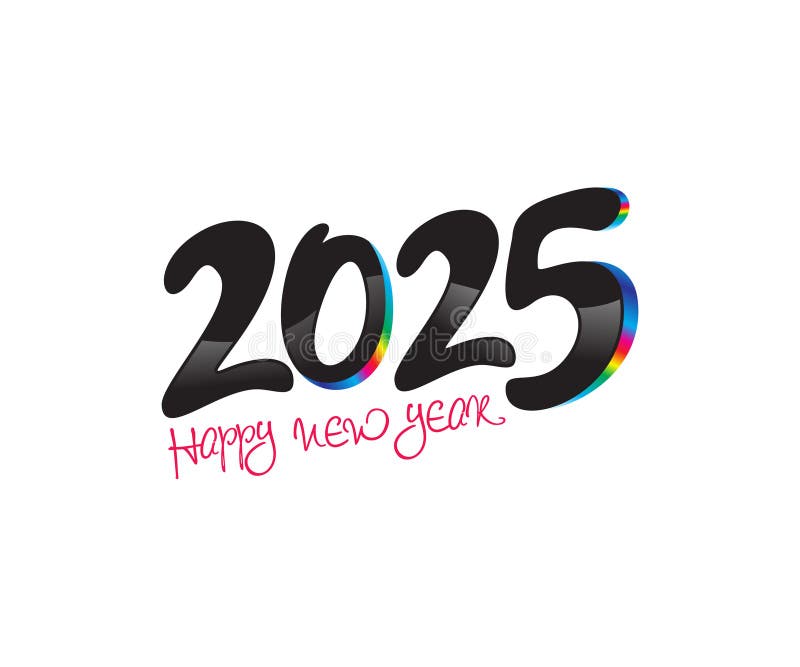 Artistic Creative New Year Text Stock Vector - Illustration of evening ...