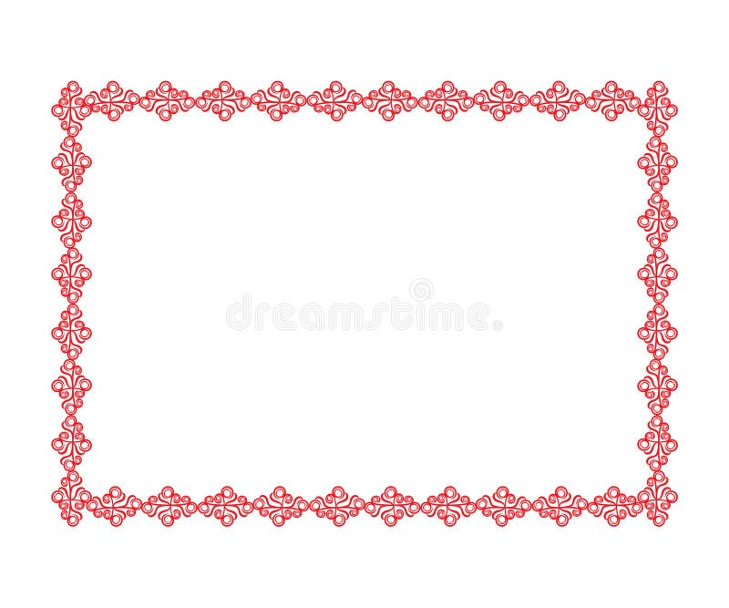 Artistic Creative Red Floral Border Stock Vector - Illustration of ...
