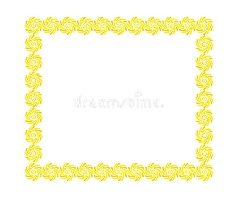Artistic Creative Yellow Floral Border Stock Vector - Illustration of ...