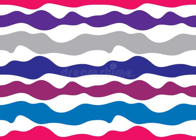 Artistic Curve Lines Seamless Pattern, Abstract Colorful Vector ...