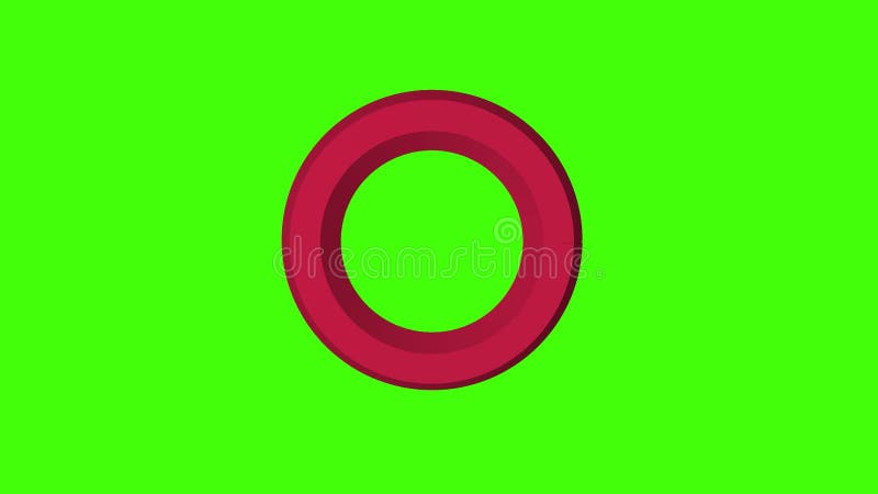 Artistic 3d Object Rotating Looping Animation On Green Screen Chroma Key Element Stock Footage