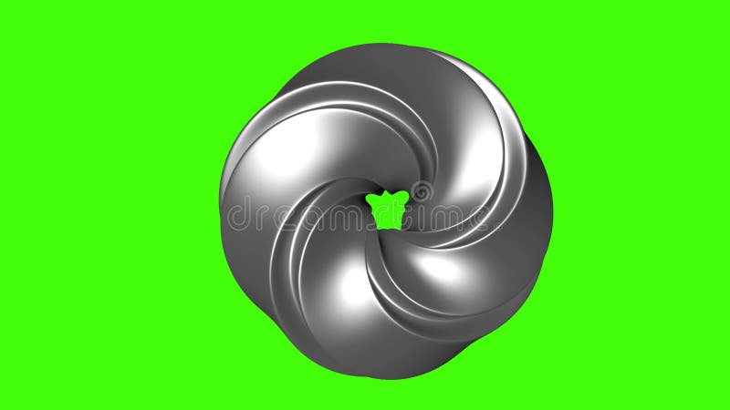 Artistic 3D Object Rotating, Looping Animation on Green Screen Chroma ...