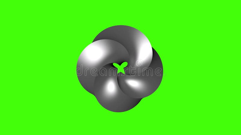 Artistic 3D Object Rotating, Looping Animation on Green Screen Chroma ...