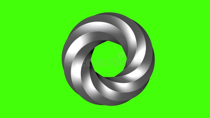 Artistic 3D Object Rotating, Looping Animation on Green Screen Chroma ...