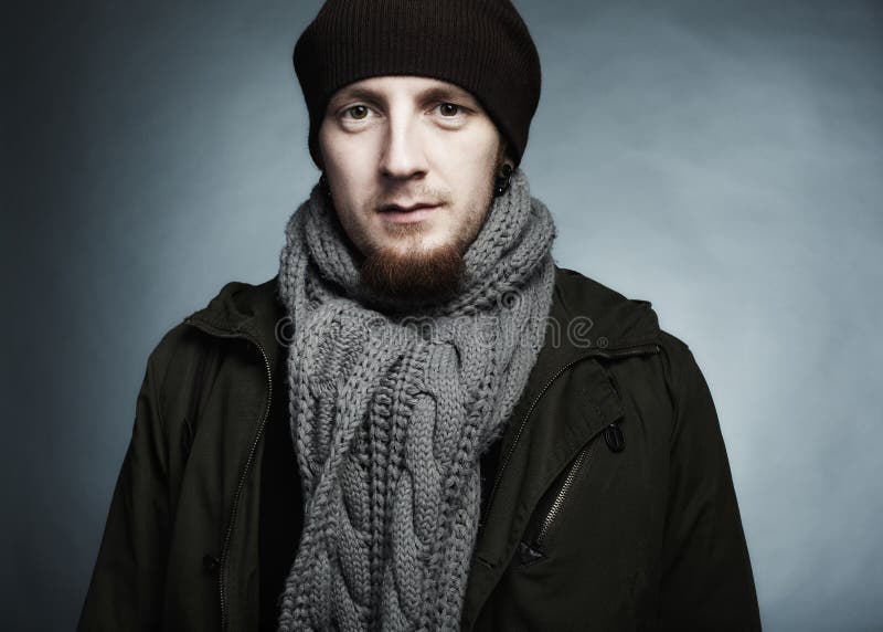 Artistic Dark Portrait of the Young Beautiful Man Stock Image - Image ...