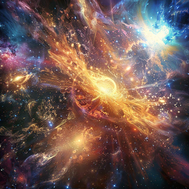 Artistic Depiction of the Big Bang and Cosmic Inflation Stock ...