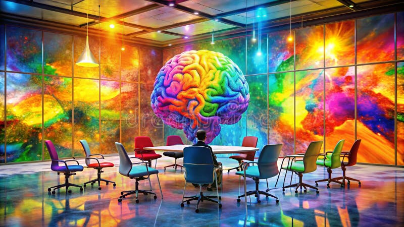 An Artistic Depiction of a Brainstorm Session with Abstract Thoughts ...