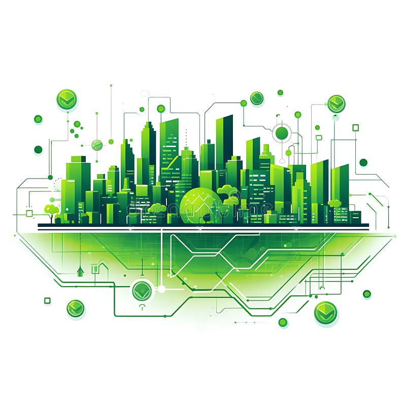 An Artistic Depiction of an Environmentally Conscious Smart City ...