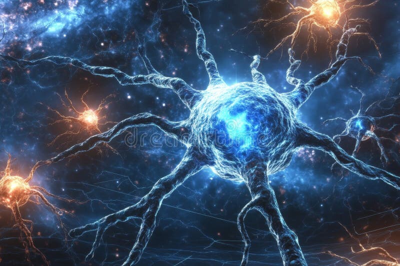 Artistic Depiction of Neural Network with Links, Synapses, and ...