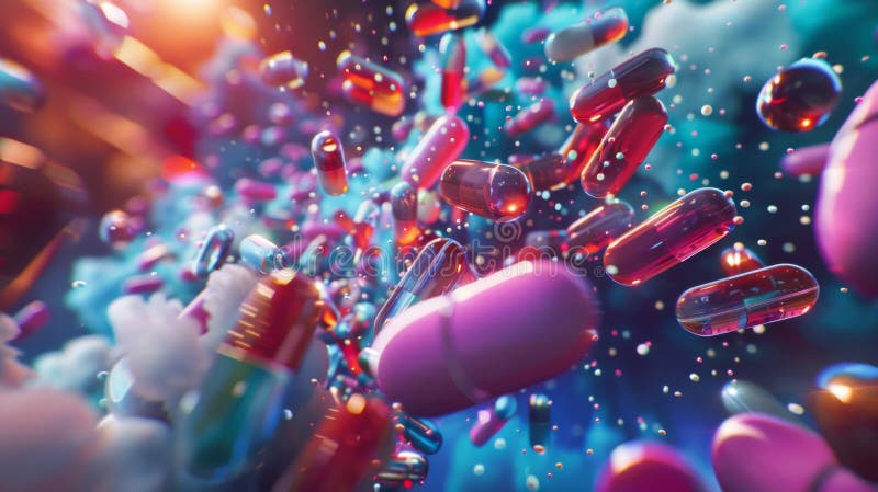AI Algorithms Transforming into Medical Pills Illustration Stock ...