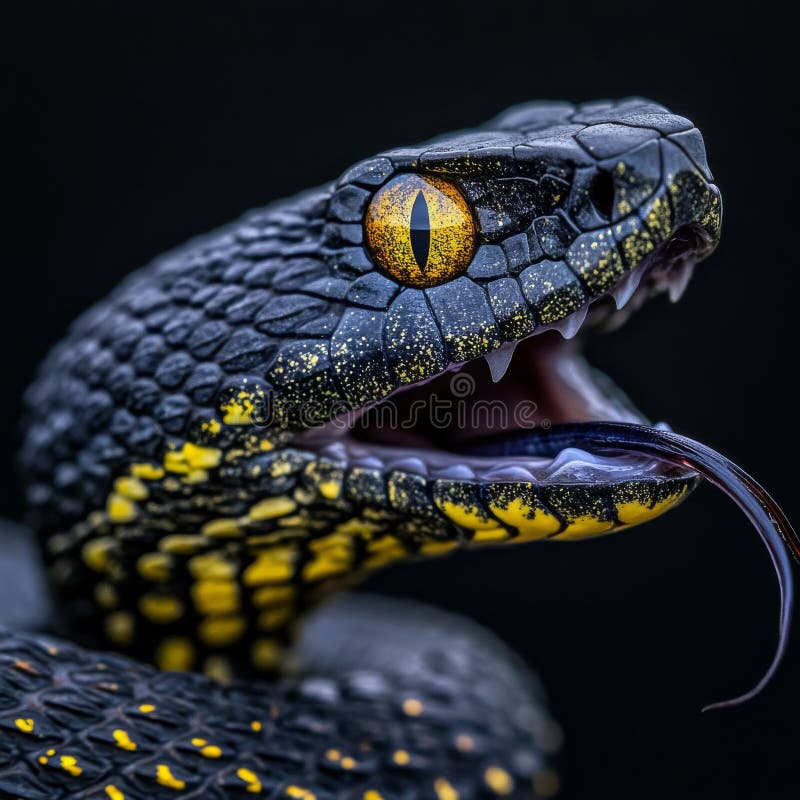 Artistic Depiction of a Snake, Illustrated Image. Stock Photo - Image ...