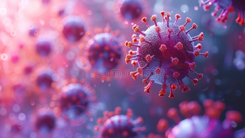 An Artistic Depiction of Virus Particles, Their Symmetrical Shapes ...
