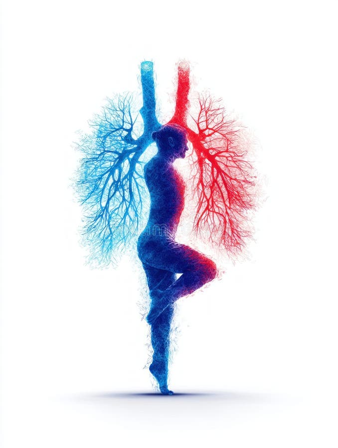 Artistic Depiction of a Woman in a Yoga Pose, Integrated with the Shape ...