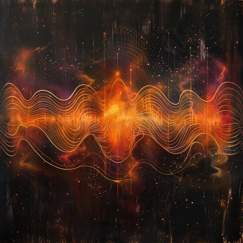 Artistic Depictions of Sound Waves from Unheard Languages,generative Ai ...