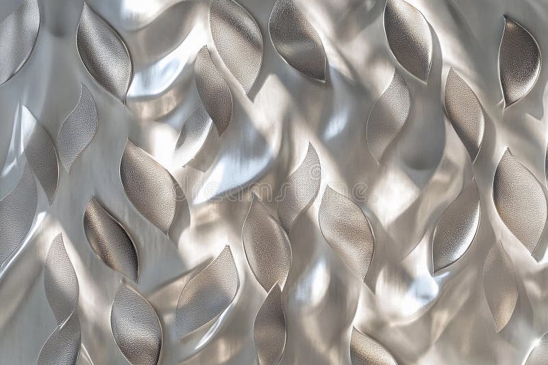 Artistic Design of Embossed Platinum Plates Creating a Modern Wave ...
