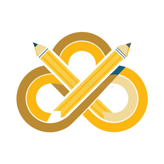 Creative Writing Icon: Pencils Intertwined with Infinity Symbol for ...