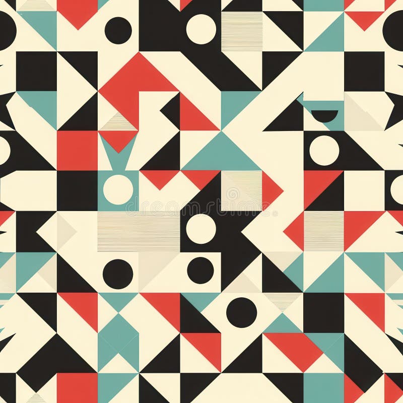 This Artistic Design Showcases a Mix of Shapes Including Triangles ...
