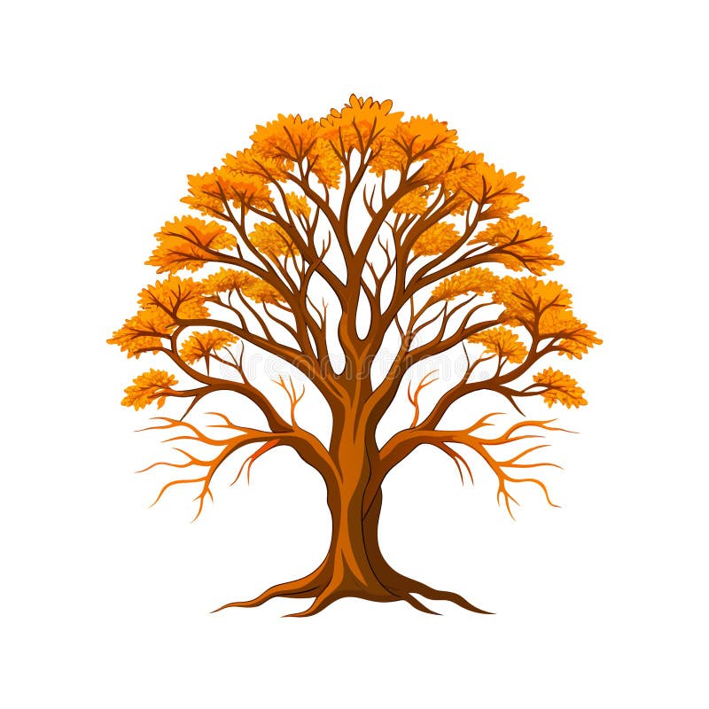 Artistic Witch Hazel Tree Design Stock Illustration - Illustration of ...