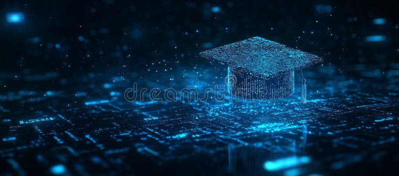 An Artistic Digital Rendering of an Open Graduation Cap Crafted from ...