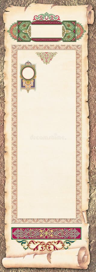 Artistic Diploma or Certificate with Medieval Ornament Stock ...