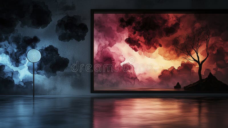 Artistic Display of Abstract Landscape Modern Gallery Digital Art ...