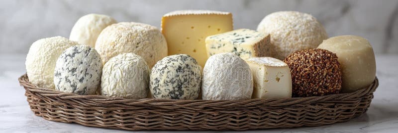 Artistic Display of Diverse Cheese Varieties Stock Illustration ...