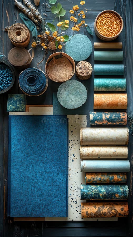 Artistic Display Handmade Paper Rolls Textures Stock Photos - Free ...