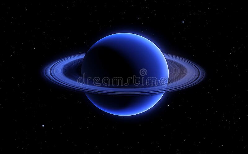 An Artistic Display of Neptune, the Fifth Planet of the Solar System ...