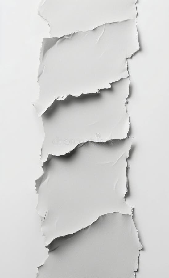 Artistic Display of Realistic Gray Torn Paper with Jagged Edges ...