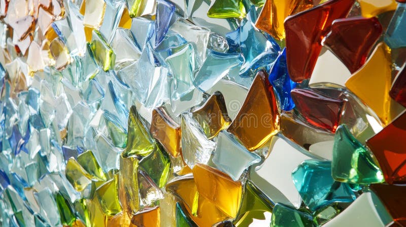 Artistic Display of Shattered Glass Pieces in an Abstract Composition ...