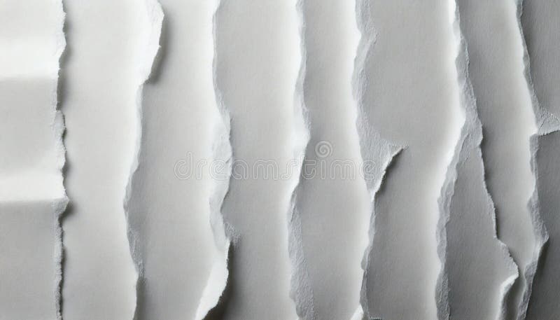 Artistic Display of Textured Paper in Grayscale with Varied Torn Edges ...