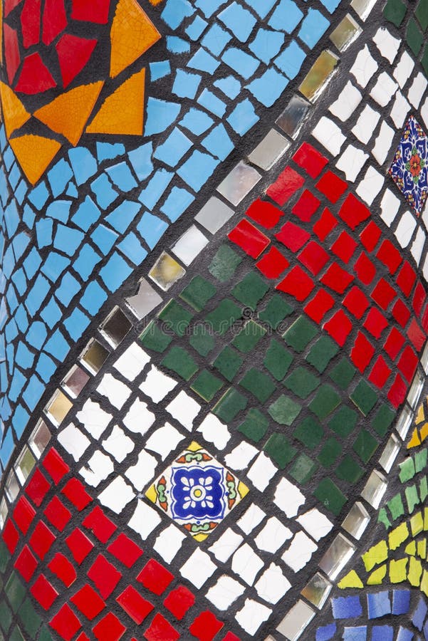 Artistic Display of Tile Fragments Stock Photo - Image of vertical ...