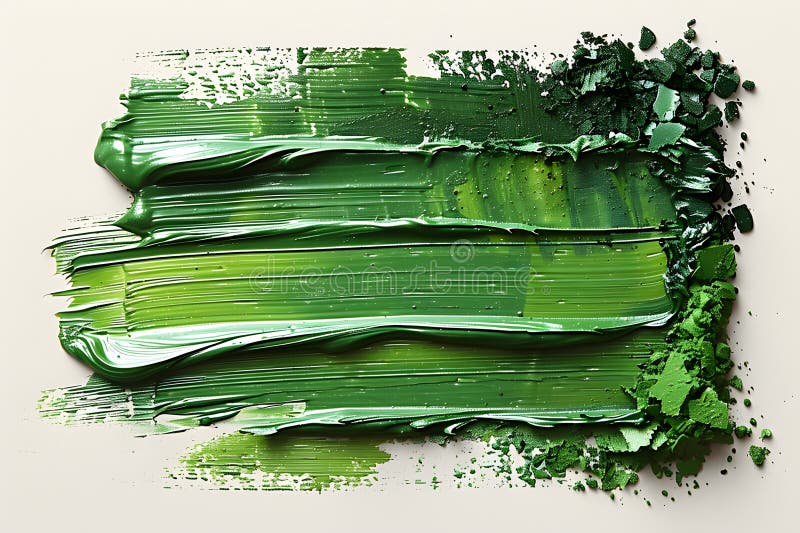 Vibrant Green Paint Strokes and Texture Art Design for Posters or Cards ...