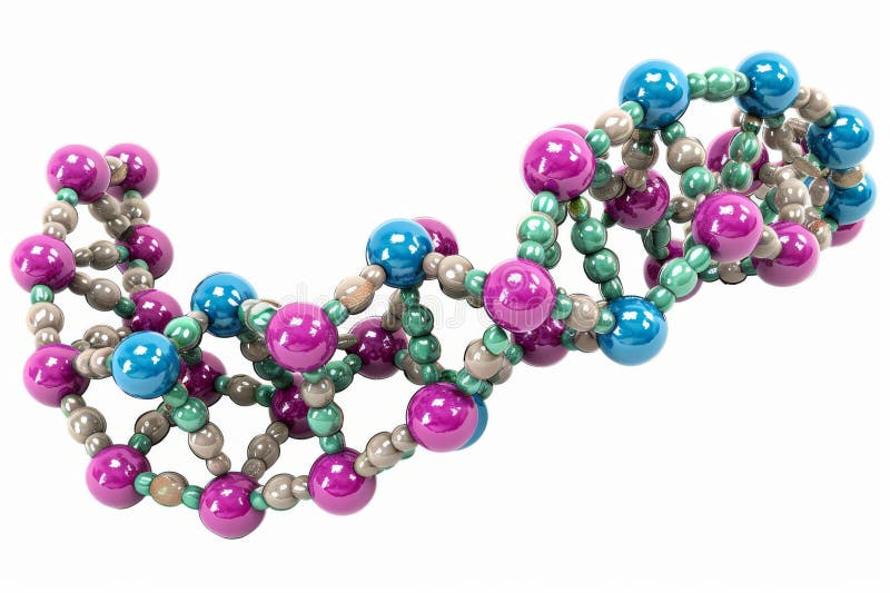 Artistic DNA Model with Colorful Spheres, Vibrant and Creative Stock ...