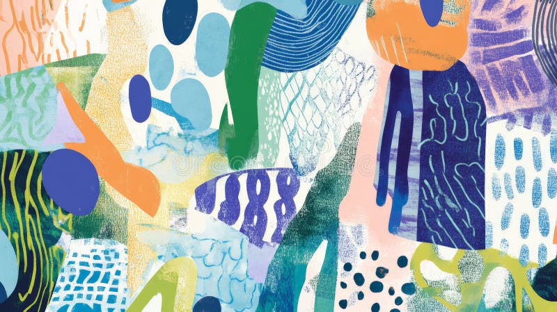 Artistic Doodle Art Header Featuring a Collage of Abstract Shapes and ...