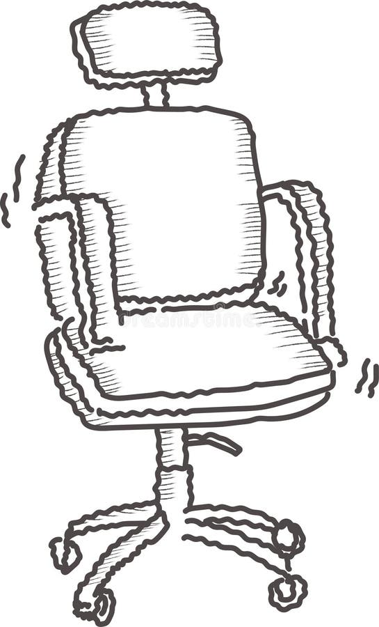 Artistic Drawing of a Chair Stock Illustration - Illustration of ...