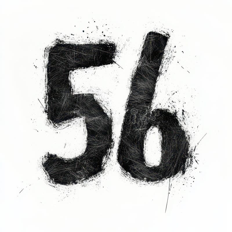 Artistic Dusty "56" Formed by Charcoal on White Paper Stock Photo ...