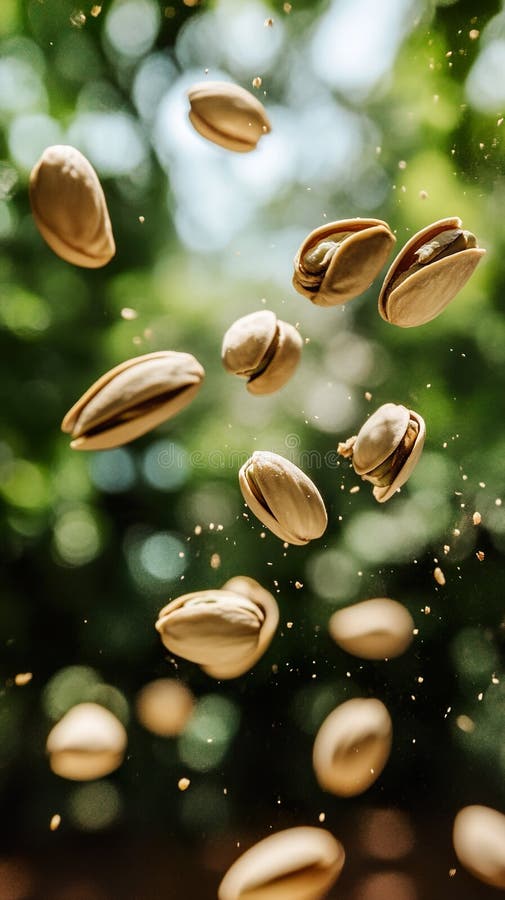 Pistachios Exploding in Mid-air with Motion Blur Stock Image - Image of ...