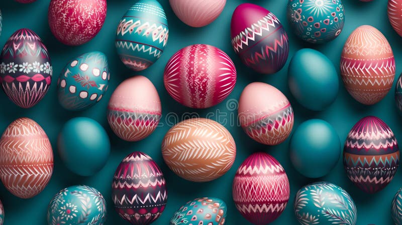 Artistic Easter Eggs with Swirl Patterns. Generative Ai Stock Image - Image of eggshell, spring ...