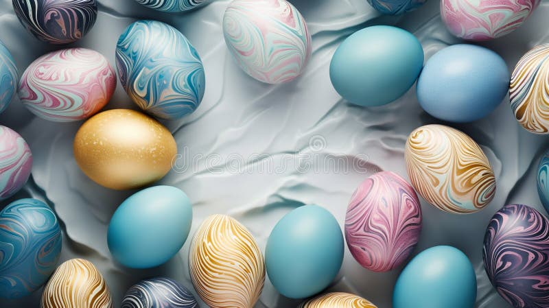Artistic Easter Eggs with Swirl Patterns. Generative Ai Stock Image - Image of decoration ...