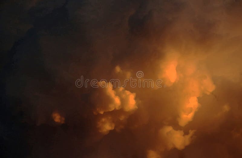 ARTISTIC EFFECT on GLOWING CLOUDS Stock Image - Image of afternoon ...