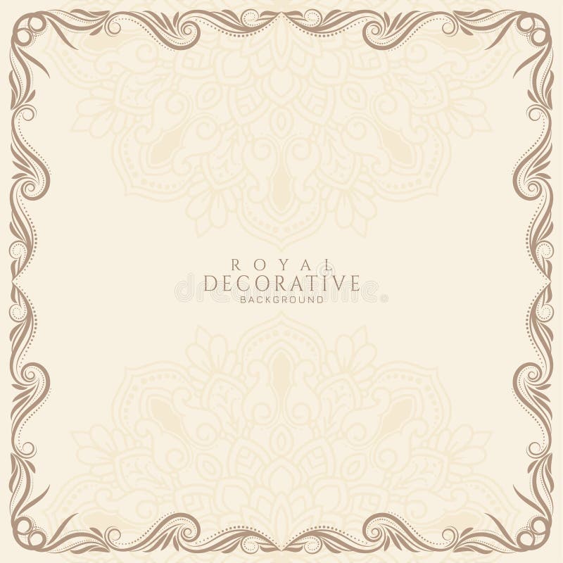 Artistic Elegant Classic Vintage Floral Frame Background Design Stock ...
