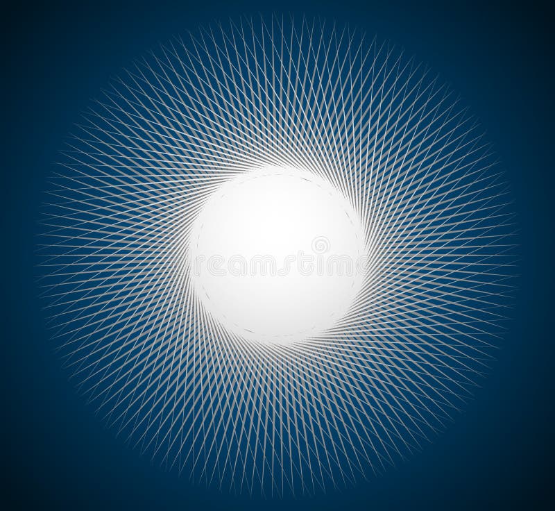Artistic Element with Radial, Circular Lines. Radiating, Concentric ...