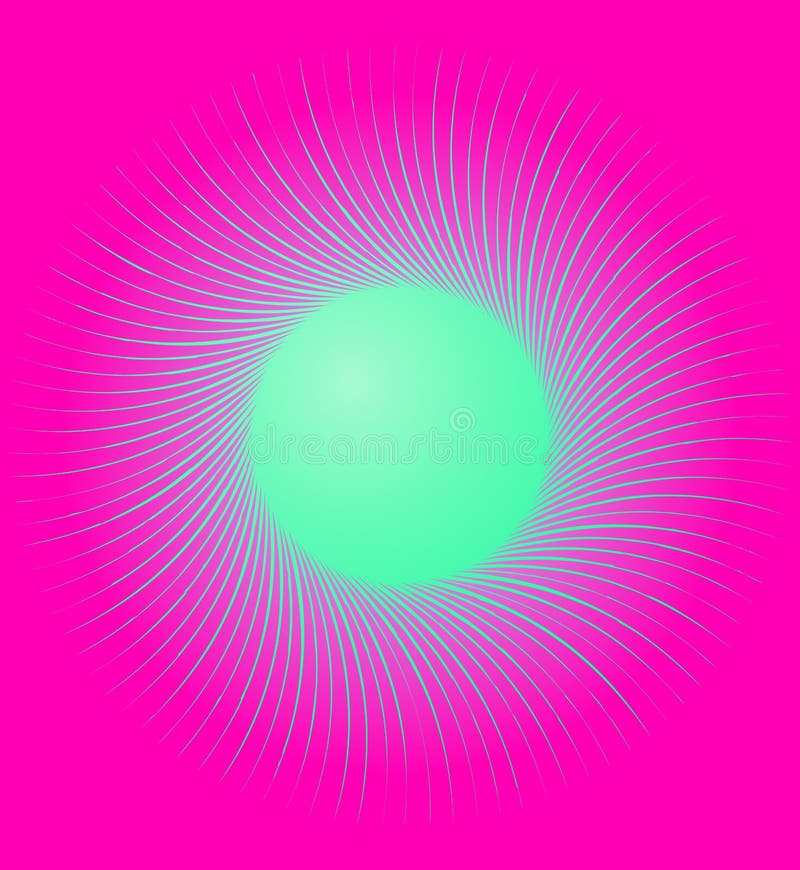 Artistic Element with Radial, Circular Lines. Radiating, Concentric ...