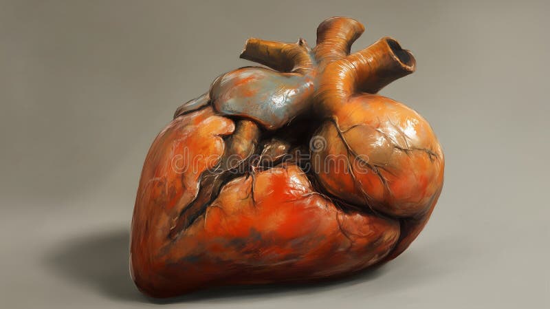 Artistic Exploration of the Human Heart S Structure Stock Image - Image ...
