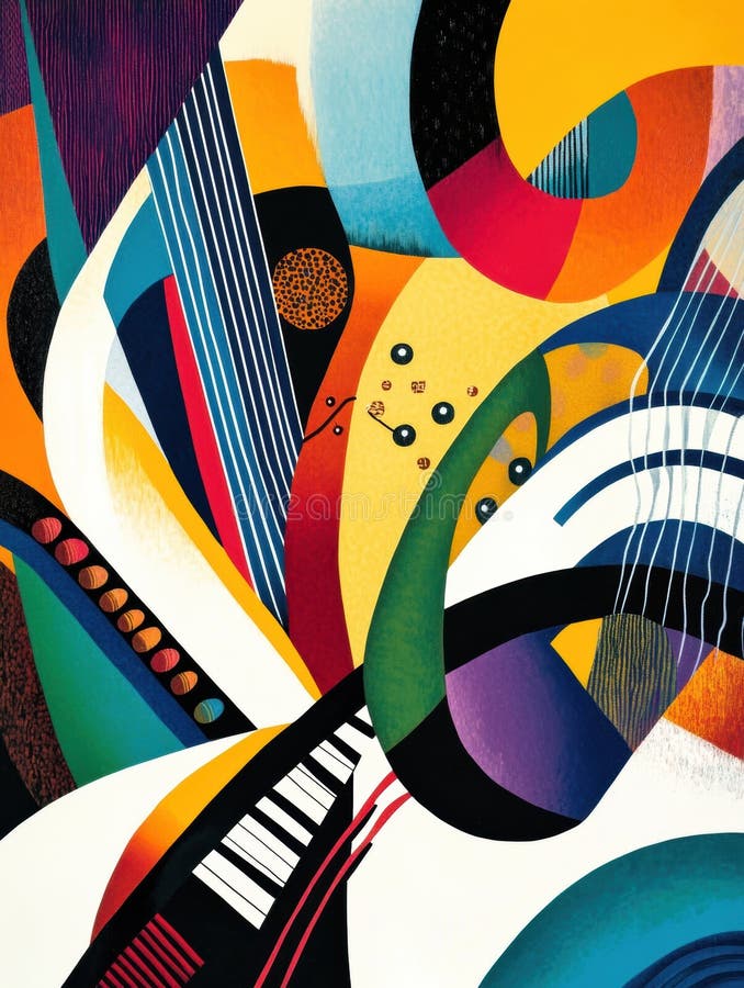 An Artistic Exploration of Sound Waves, Musical Notes, and Instruments ...